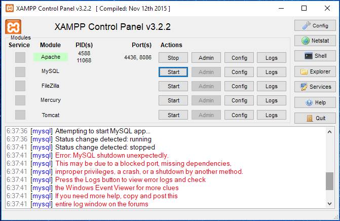 กด Start ตรง mysql ใน XAMPP ไม่ได้ แก้ไขยังไงดี?