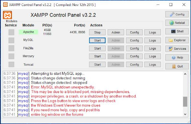 กด Start ตรง mysql ใน XAMPP ไม่ได้ แก้ไขยังไงดี?