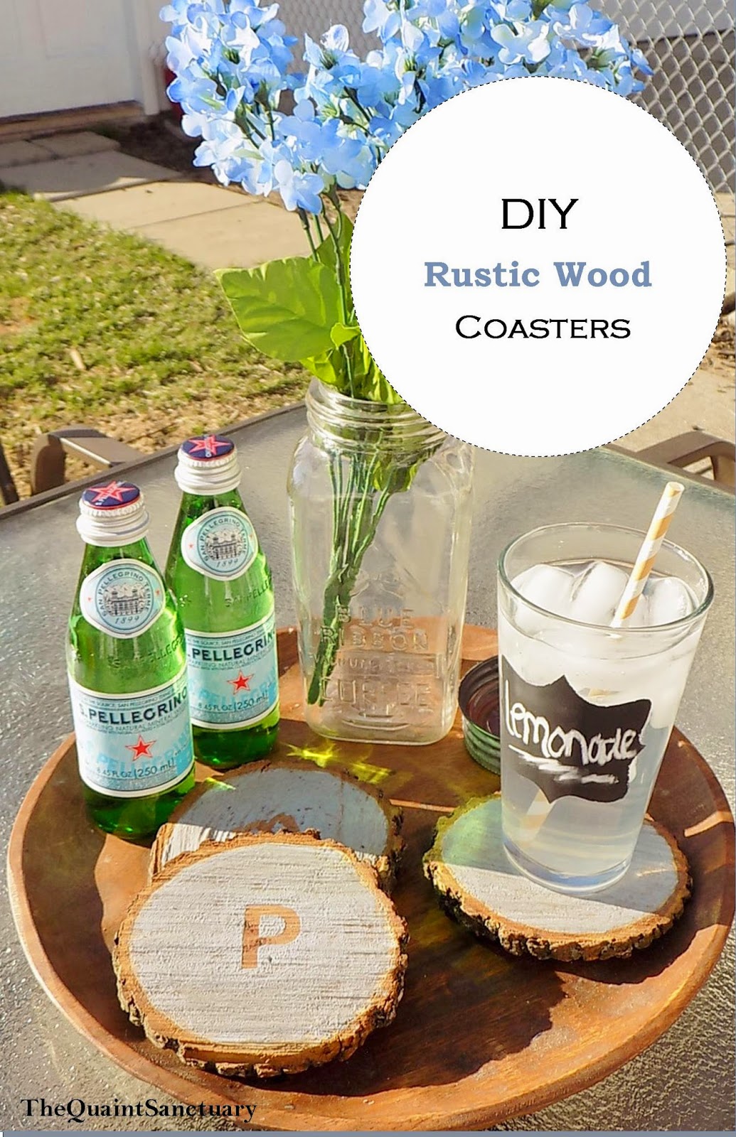 The Quaint Sanctuary: { DIY Indoor/ Outdoor Rustic Wood Coasters }