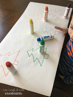 Then, we took our dot markers and matched the colors by filling in the ...