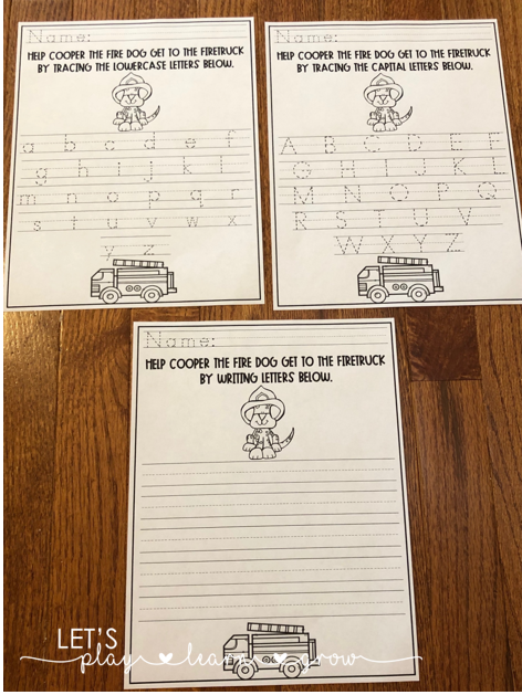 Fire Safety Centers for Preschool and Kindergarten | Lets Play.Learn.Grow