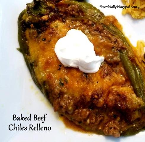 Fleur de Lolly: Baked Beef Chile Rellenos