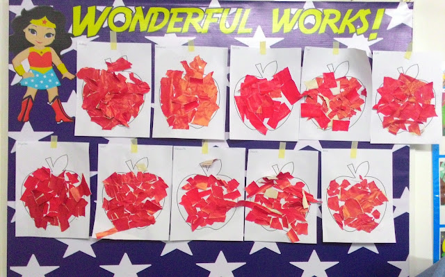 Apple Tear and Paste Activity