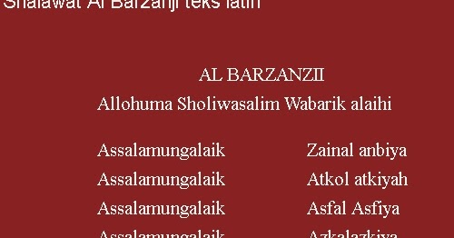 Sholawat Al Barzanji teks latin | Sholawat Gus Azmi