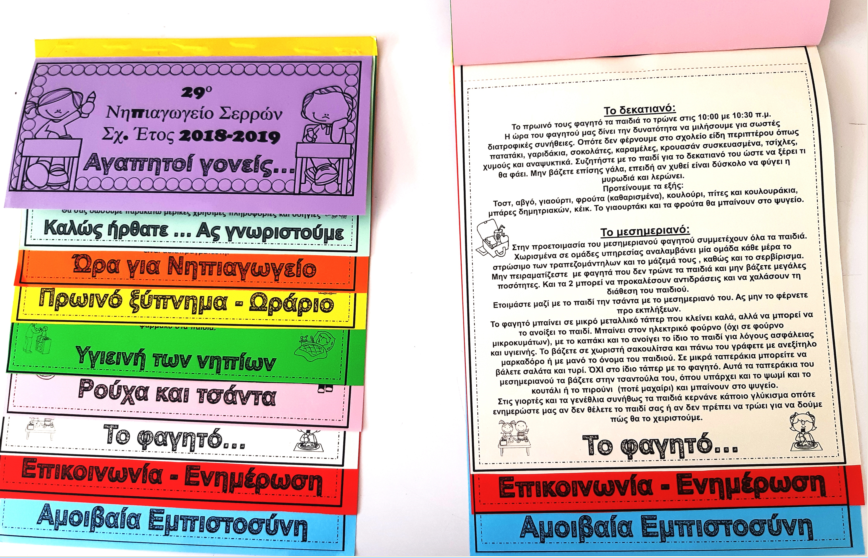 ...Το Νηπιαγωγείο μ' αρέσει πιο πολύ.: Ένα flip book με οδηγίες για γονείς.