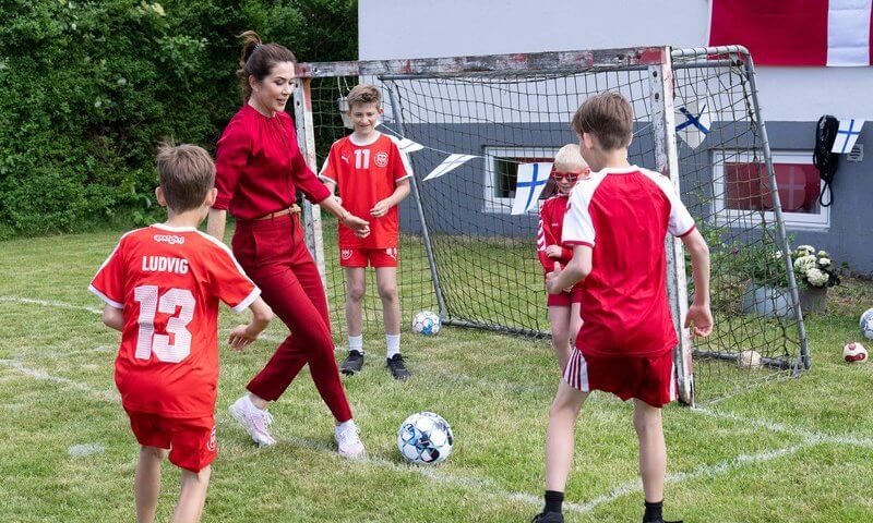 Frederik and Mary watched the football match played between Denmark vs ...