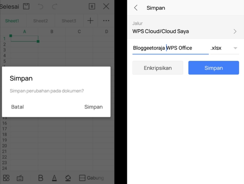 Cara Mengatur Sheet di Spreadsheet WPS Office - Blogger Toraja