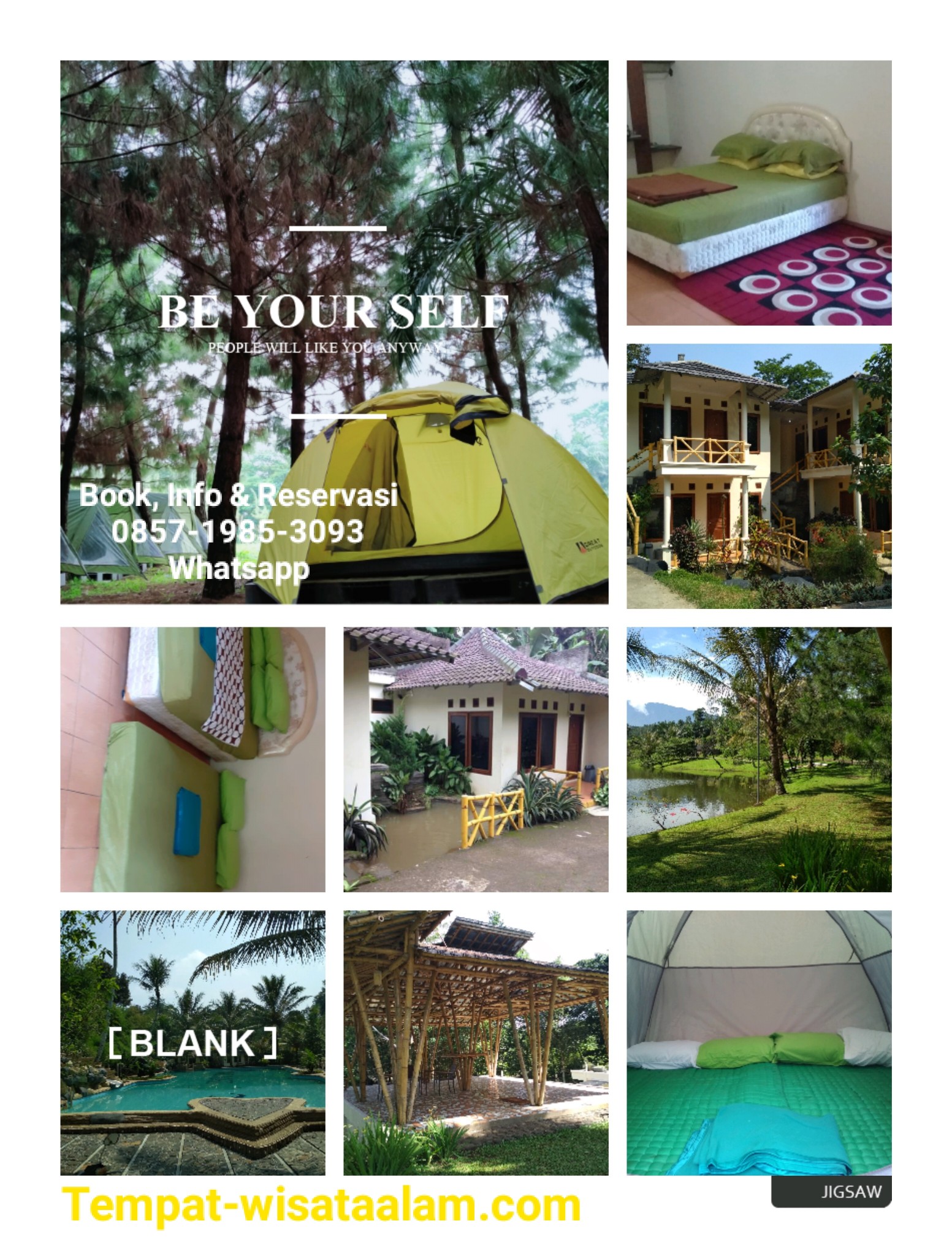 Villa Semak Daun, Tempat Camping Dan Resort Cottage Village di Bogor ...