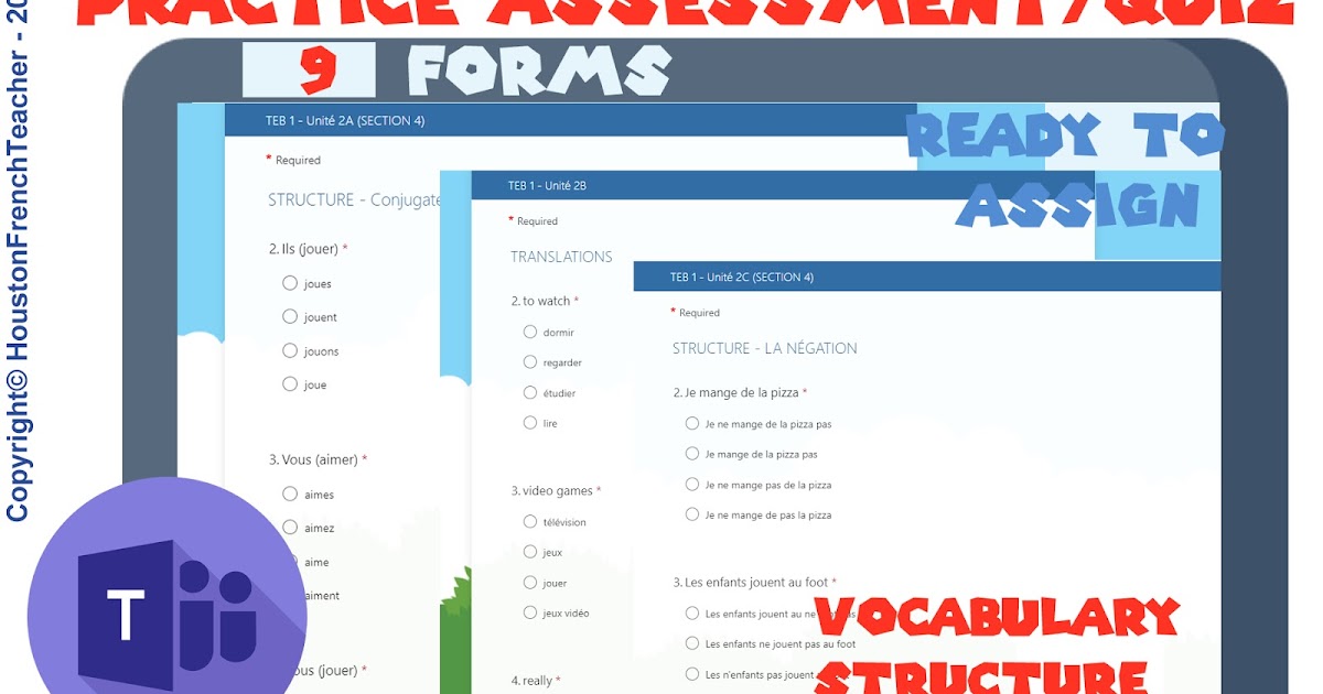 French Level 1 Distance Learning - MICROSOFT Forms T'es branche TEB1 ...