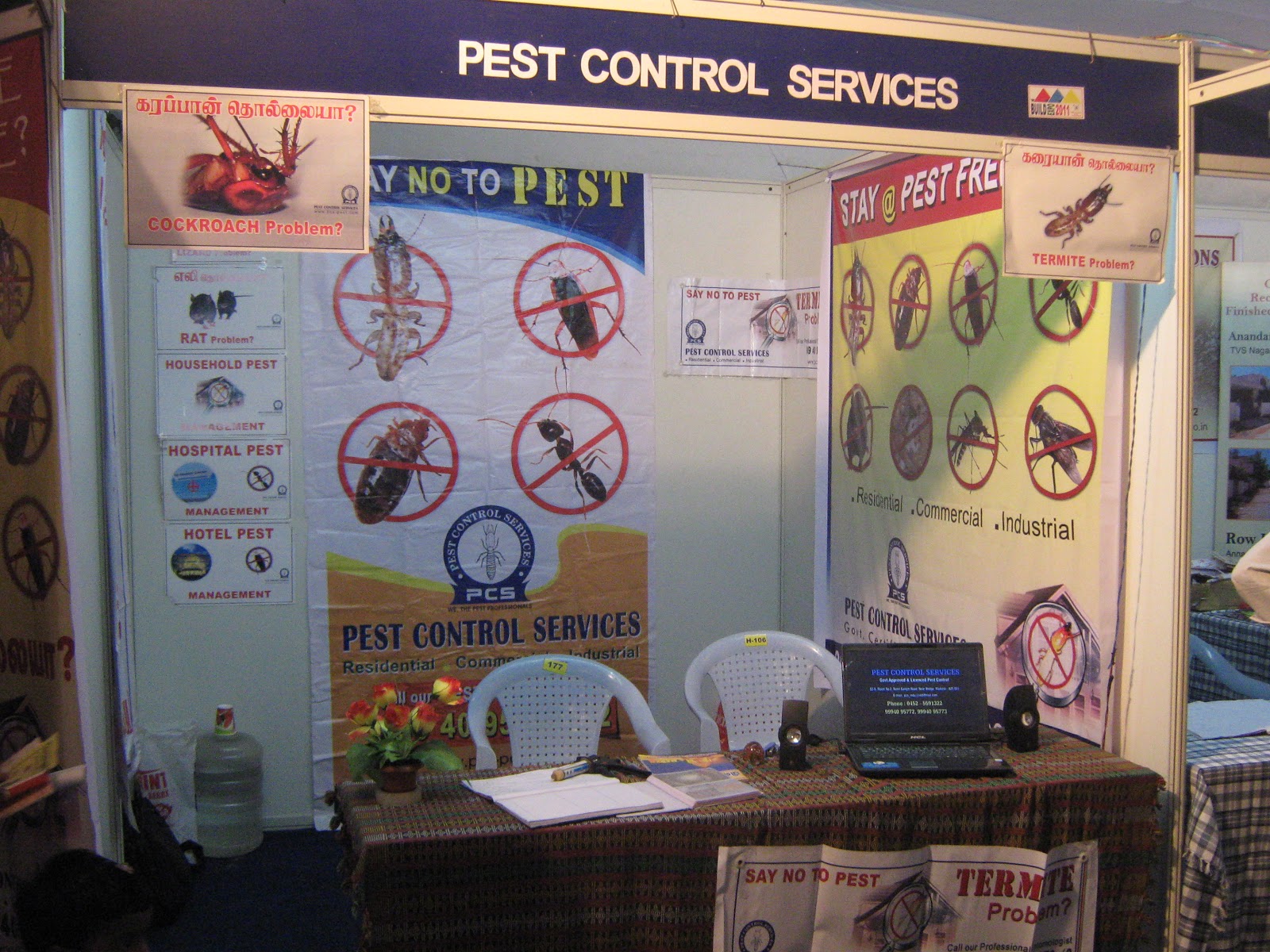 PEST CONTROL SERVICES: PCS BUILD EXPO STALL