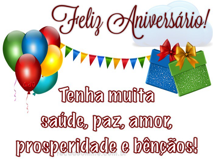 MENSAGEM DE ANIVERSÁRIO - PARABÉNS - Mensagens de Aniversário