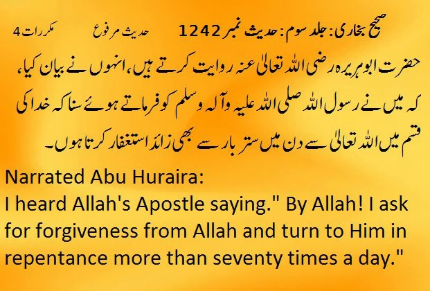 Istighfar Astaghfar ~ Hadith Urdu, Islamic Quotes, Hadees With Reference