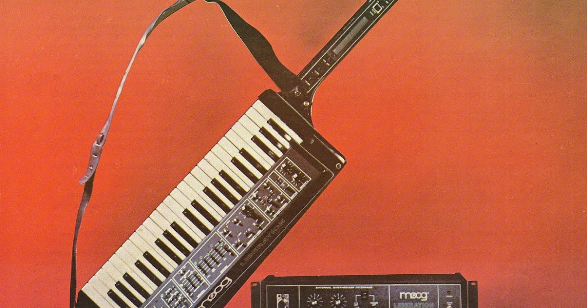 Retro Synth Ads: Moog Liberation keytar / synthesizer reference sheet, 1980