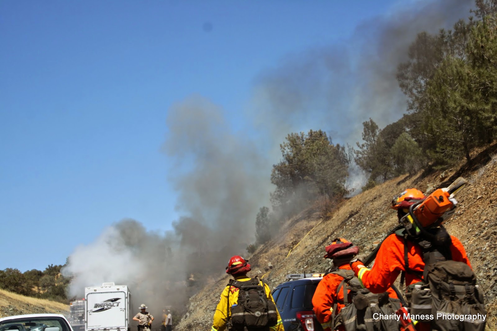 Copper Gazette: Vegetation fire Hwy 4 7-10-14 shots