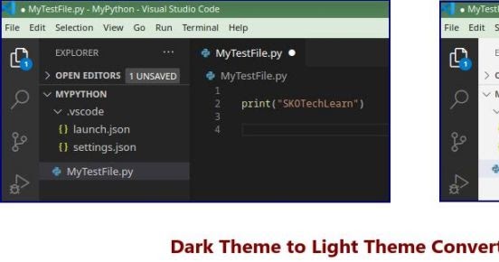 Steps to Change Dark Theme to Light Theme in Visual Studio Code ...