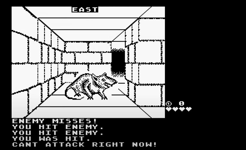 Indie Retro News: Monochrome Dungeon Crawler for the Atari XL/XE