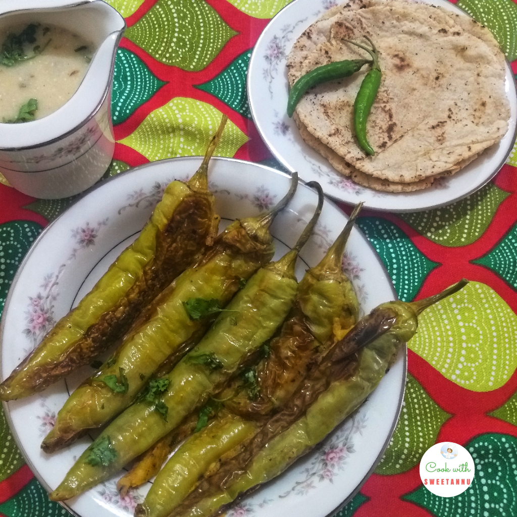 Everyday Cooking : Parsi Style Bharela Marcha - Stuffed green Chillies