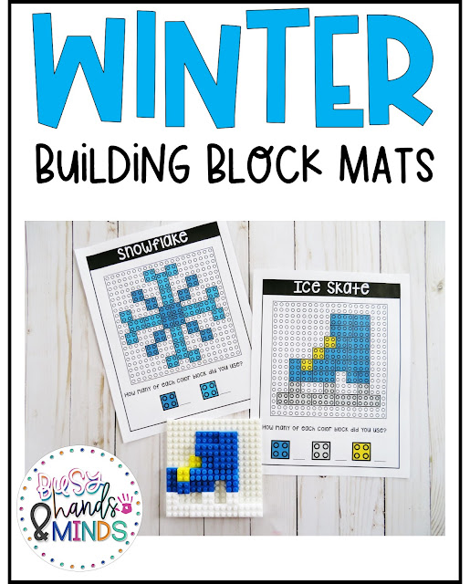 Winter STEM Math Mats for Preschool | Busy Hands and Minds