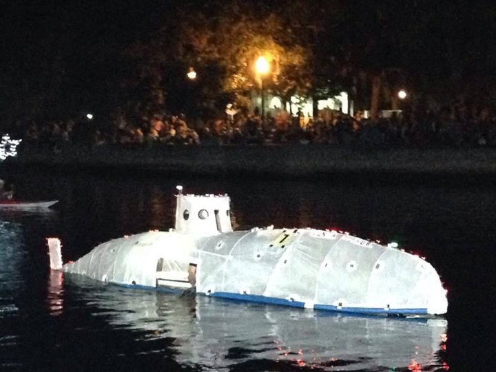 Make your own DIY surfski or kayak submarine for a boat parade