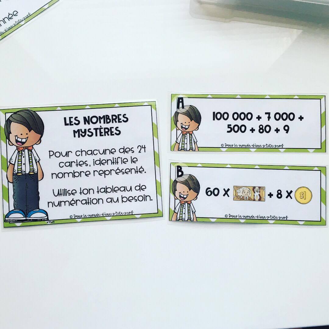 Dans le monde d'une p'tite prof : Ateliers de math et nouveauté