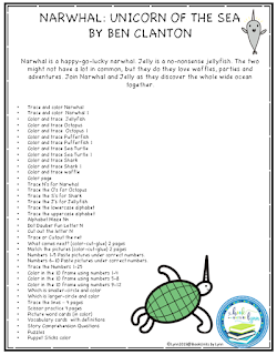 NARWHAL: UNICORN OF THE SEA BOOK UNIT ~ Book Units by Lynn