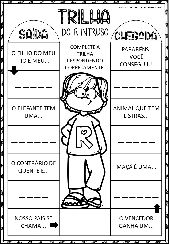 ALFABETIZAÇÃO: ENCONTRO CONSONANTAL (L/R)