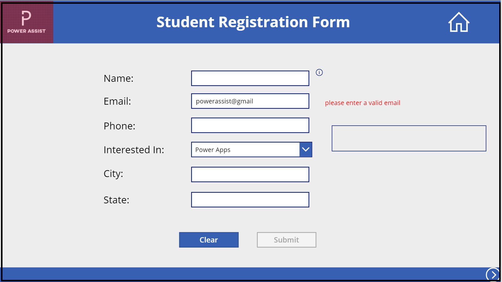 Validate an email input in a Canvas Application | PowerApps