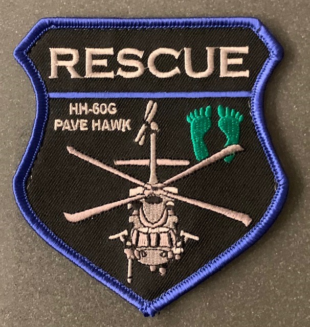 THE USAF RESCUE COLLECTION: USAF 943rd RQG / HH-60G / Green Feet Patch