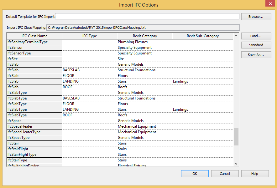 Revit Recess: IFC Import and Export Setup