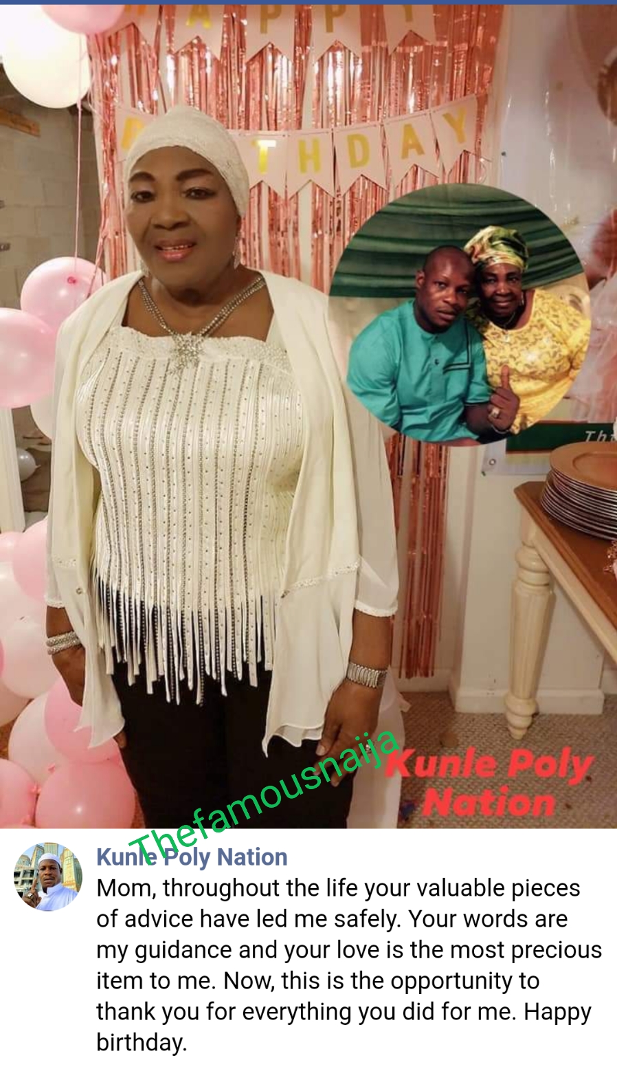 Family, Siblings, Parents, Mother, Father : Kunle Poly celebrated his ...