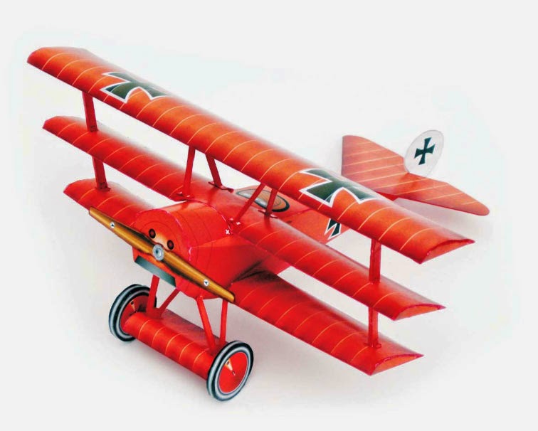 Paper Craft Planes: Fokker Dr.1 Triplane Paper Model of Red Baron Fame ...