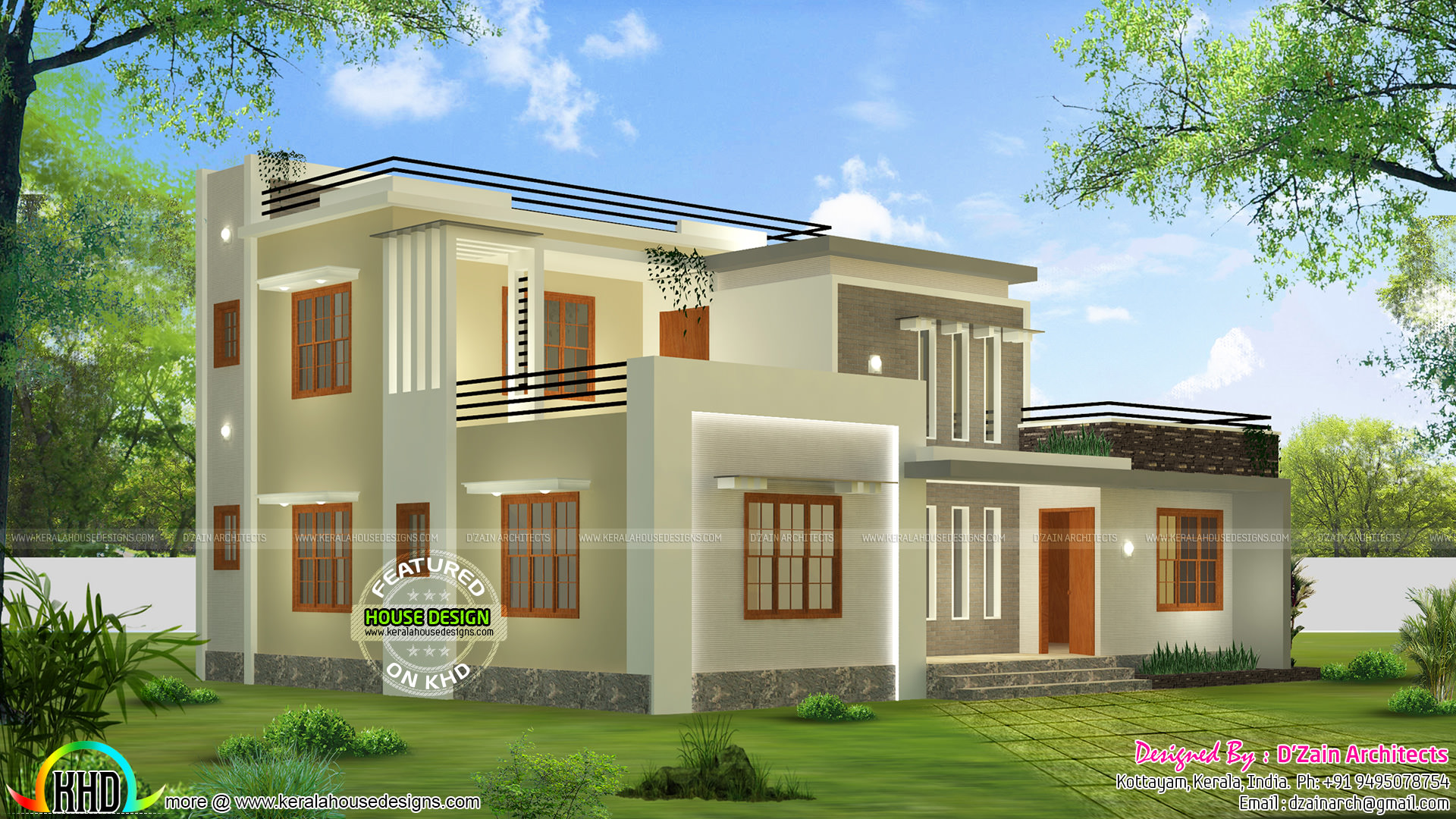 Modern home by D'Zain Architects, Kottayam - Kerala Home Design and ...