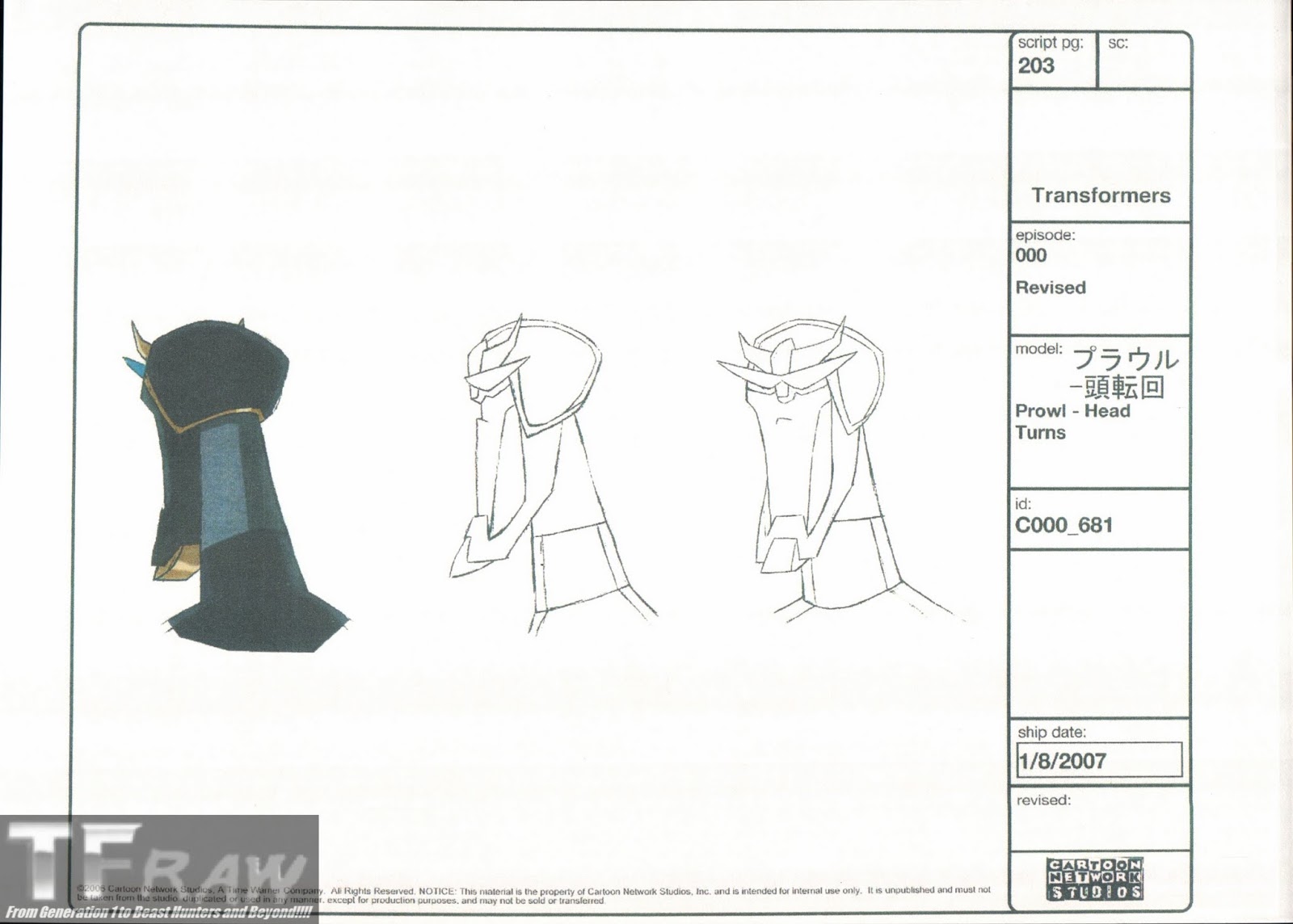 Transformers Animated Model Sheets 2