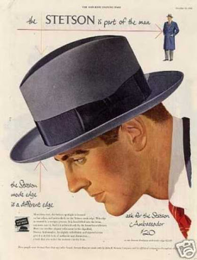 Vintage Stetson Hat Ads.