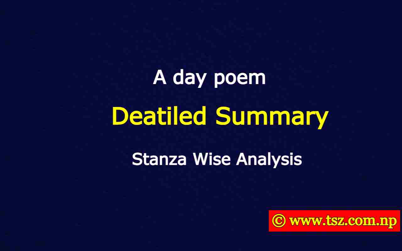 A Day by Emily Dickinson Summary Class 12 English - The SR Zone