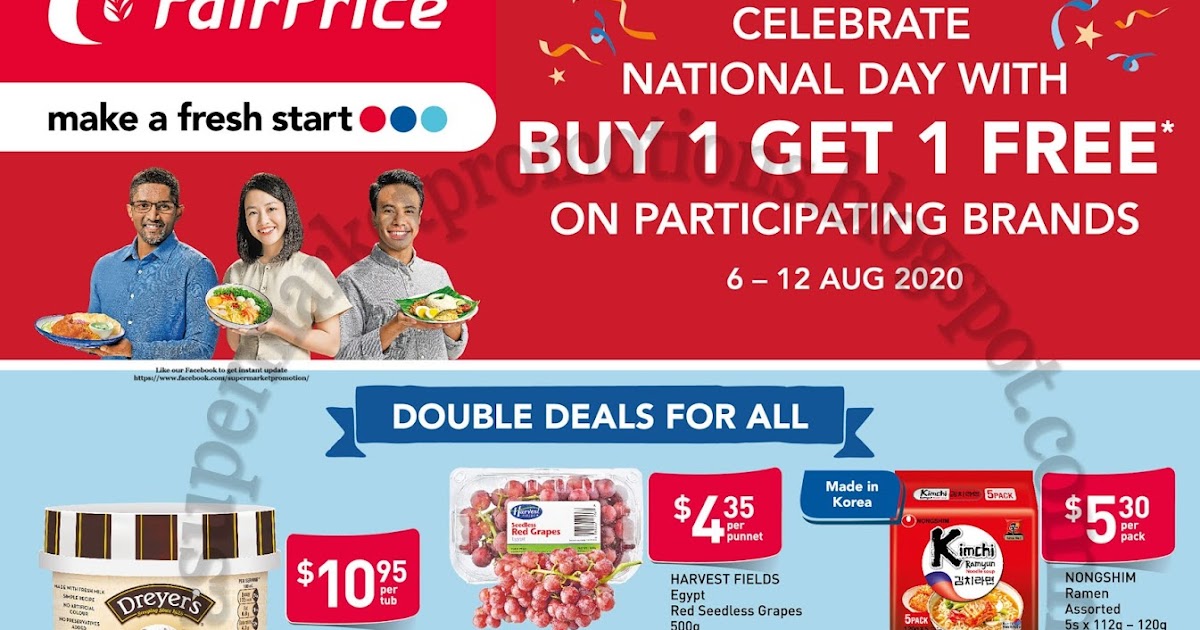 NTUC FairPrice National Day Double Deals Promotion 06 - 12 August 2020 ...