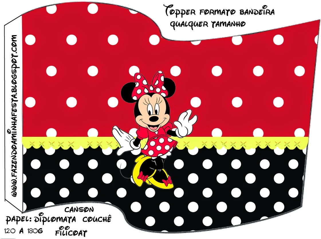 Minnie Red, Black, Yellow and Polka Dots: Free Party Printables. - Oh ...