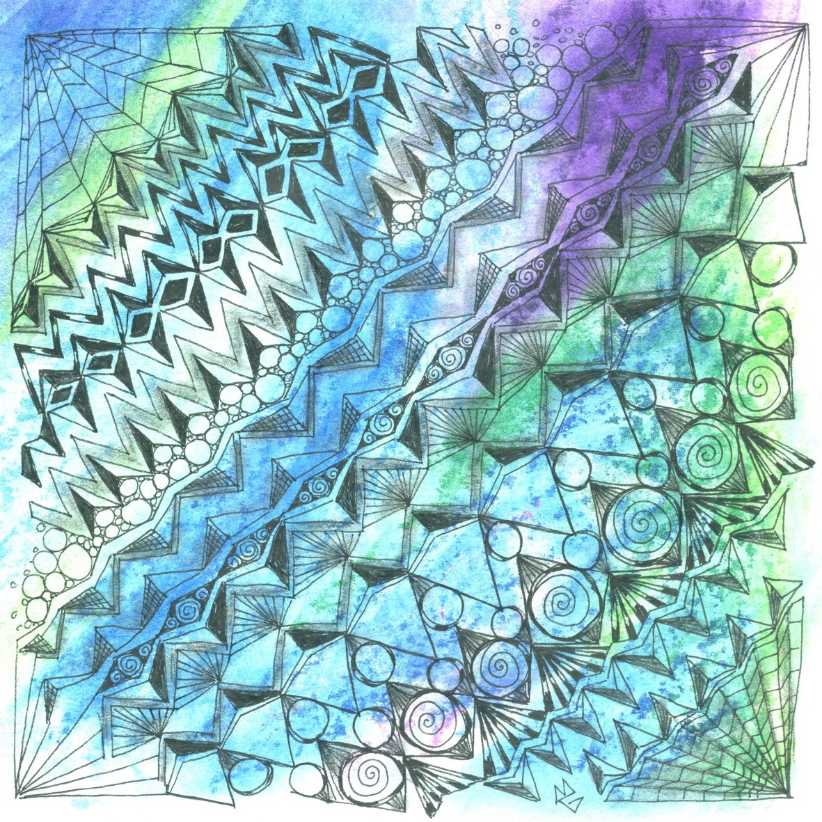 Tickled To Tangle: "It's a String Thing" #291 Tiles