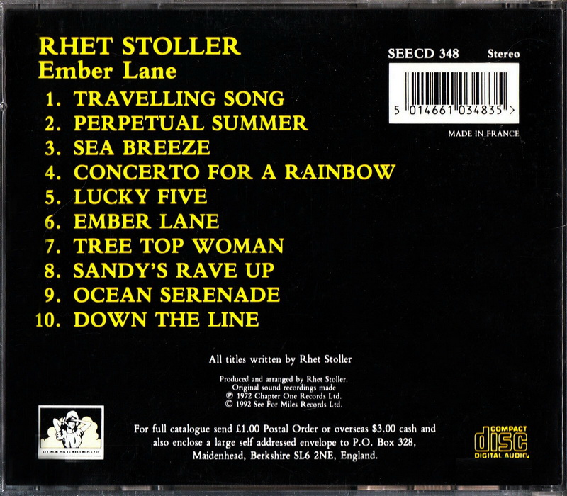 ENTRE MUSICA: RHET STOLLER - Ember Lane (1972)