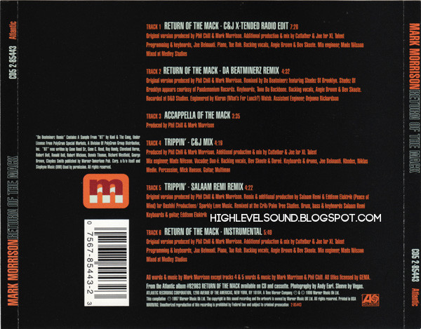 highest level of music: Mark Morrison - Return Of The Mack-(CDM)-1997-hlm