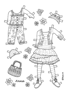 Karen`s Paper Dolls: Anna 1-6 Paper Doll to Print and Colour. Anna 1-6 ...