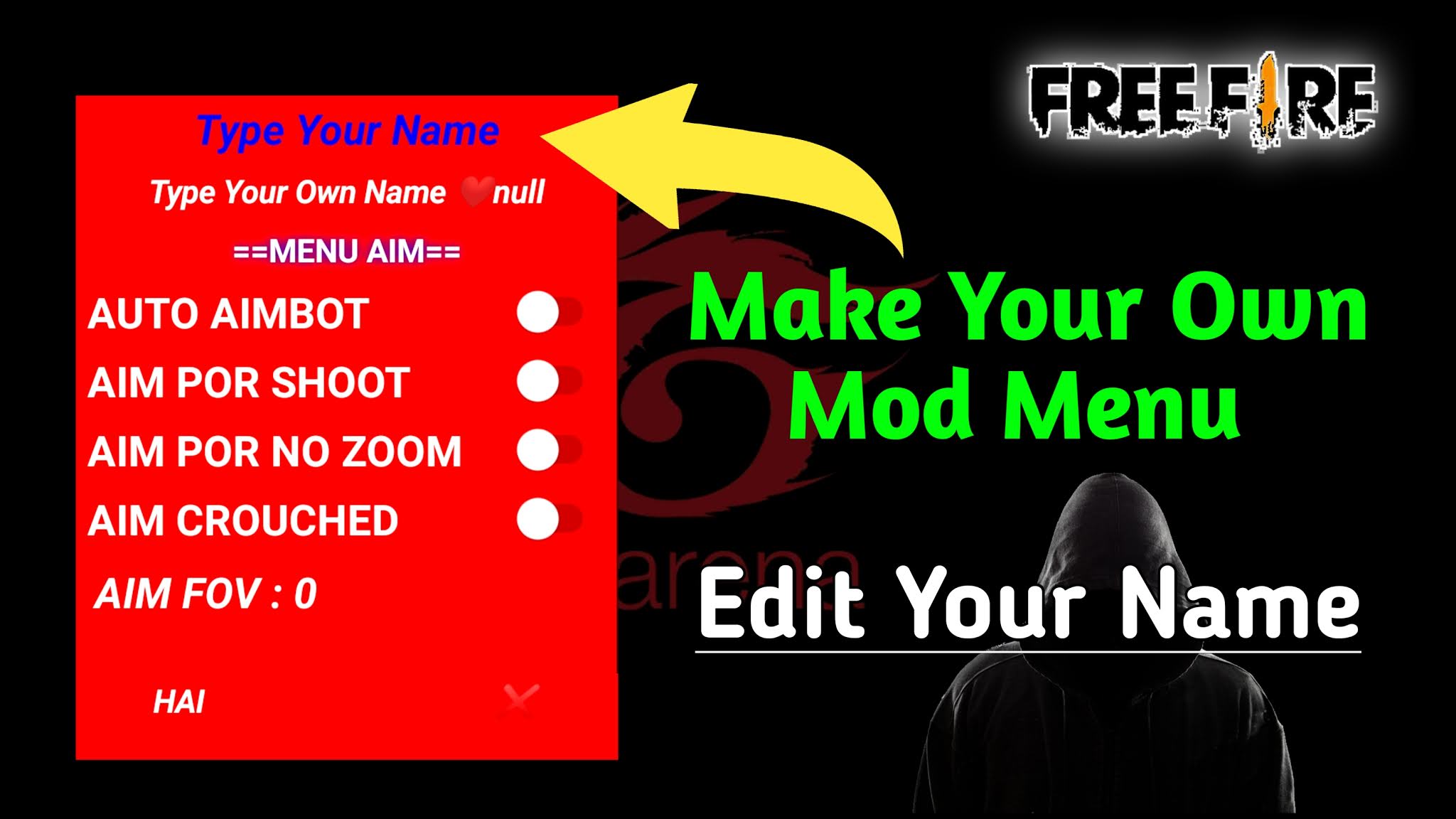 Free Fire How To Create Own Mod Menu Edit Your Name Create Your free-fire-how-to-create-own-mod-menu-edit-your-name-create-your