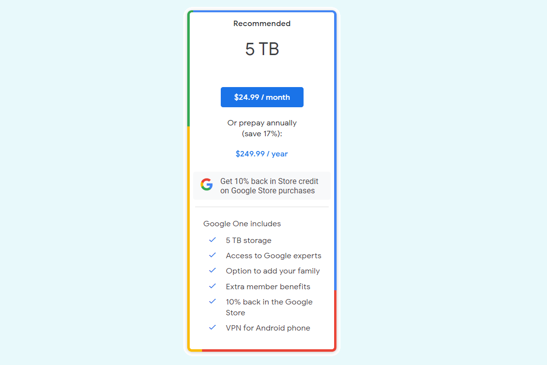 Google Adds Premium Over Their Cloud Storage With The Maximum Of 5 TB ...