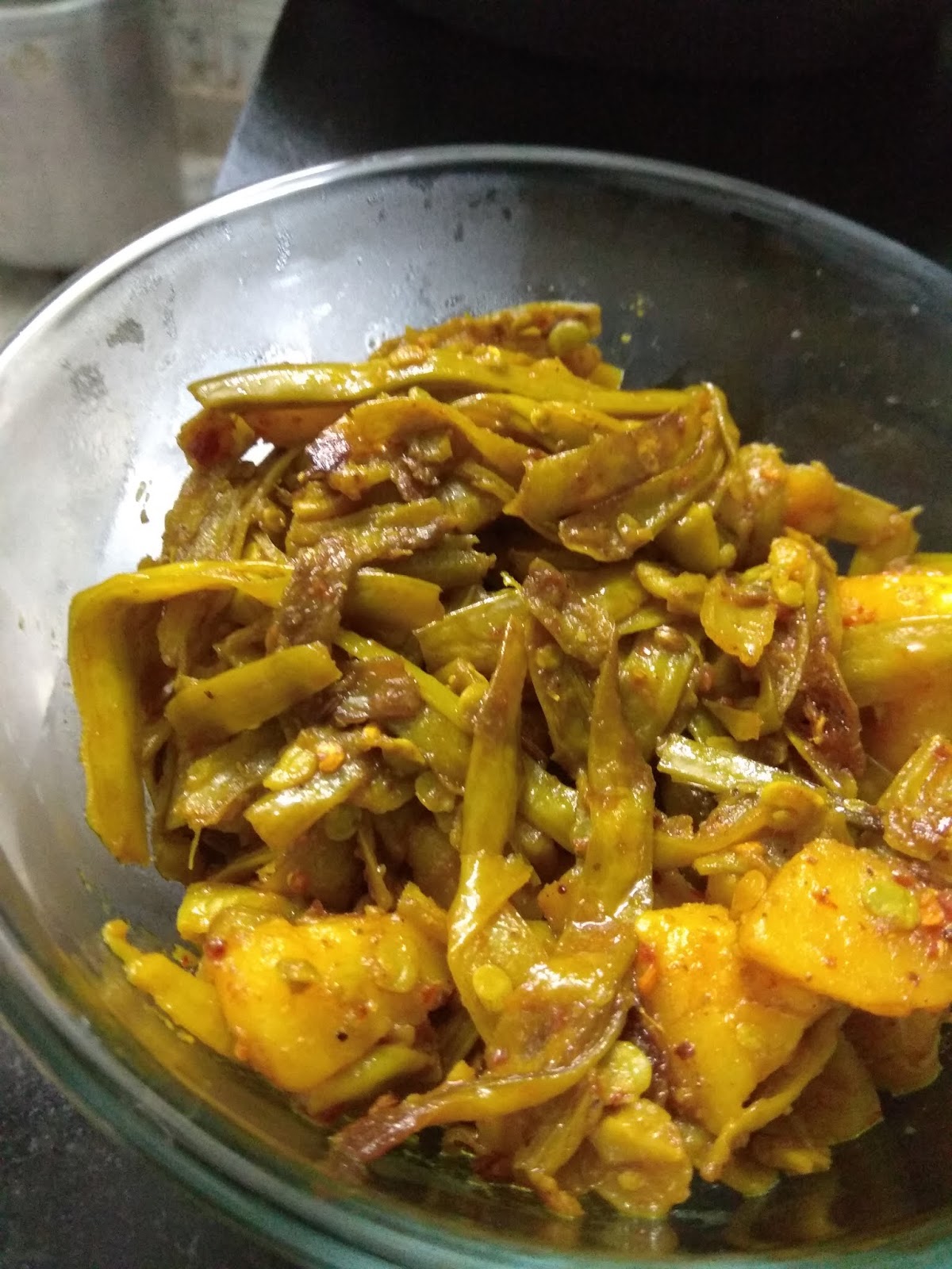 .: GUAR KI PHALI(CLUSTER BEANS) and ALOO(POTATO)