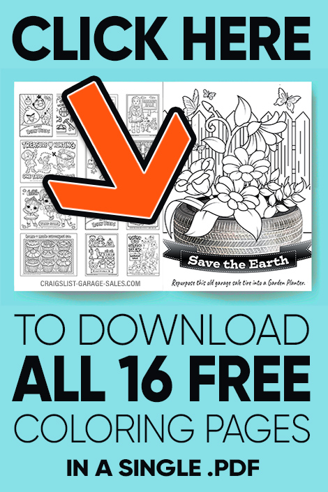 Free Garage Sale Coloring Pages