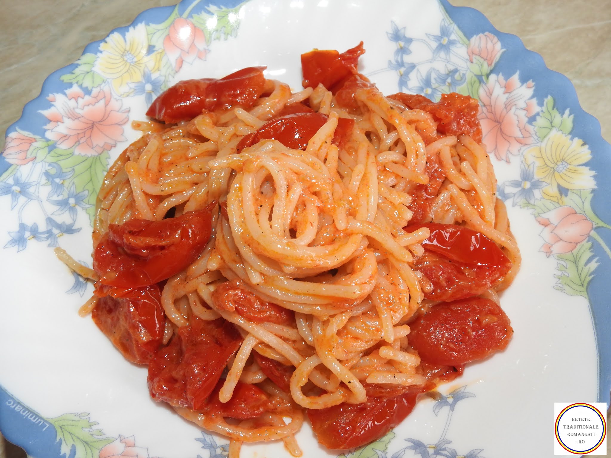 Paste cu rosii cherry si cascaval reteta | Retetetraditionaleromanesti.ro