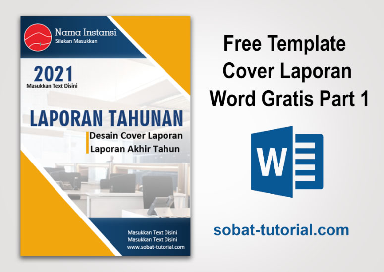 Free Template Cover Laporan Word Gratis - Sobat-Tutorial