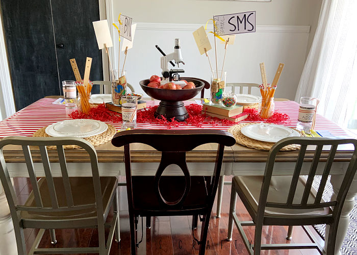 She's Crafty: Back to School Dinner and Tablescape