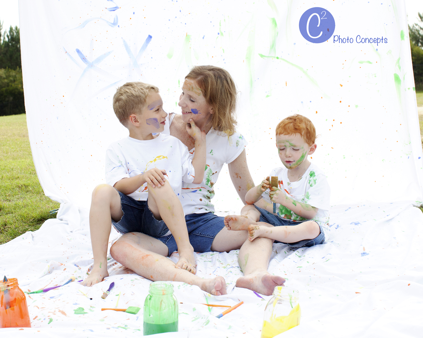 C2 Photo Concepts: Portrait Session: Paint Fight Summer Fun!
