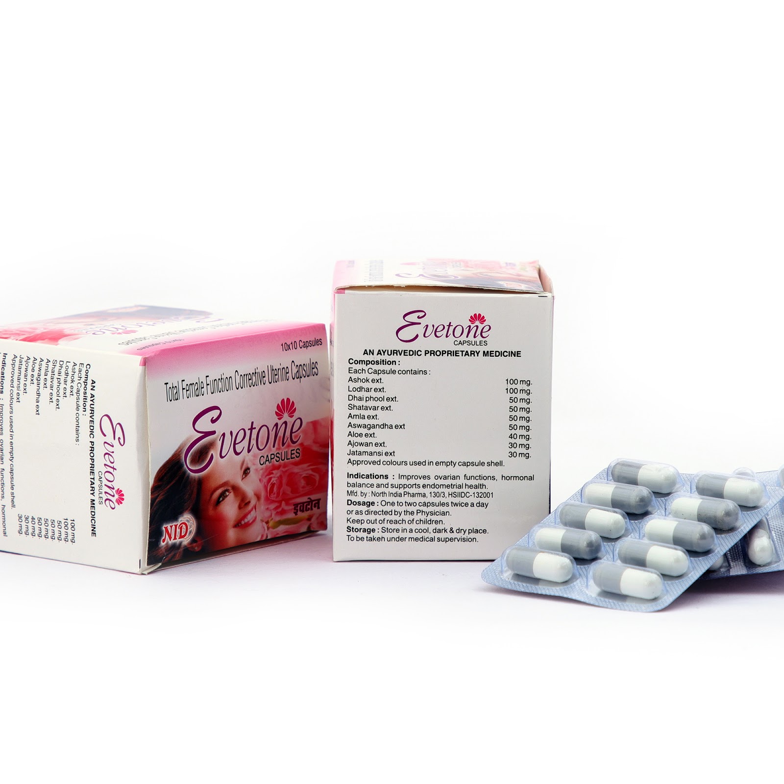 EVETONE capsules, tablets,syrup
